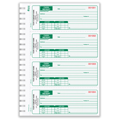 Personalized Cash Receipt Books | Personalized Forms