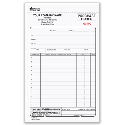 Personalized Purchase Order Forms | Personalized Forms