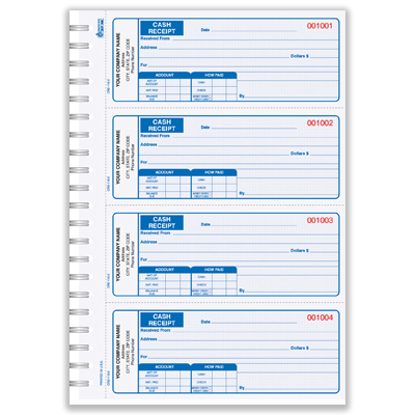Personalized Cash Receipt Books | Personalized Forms