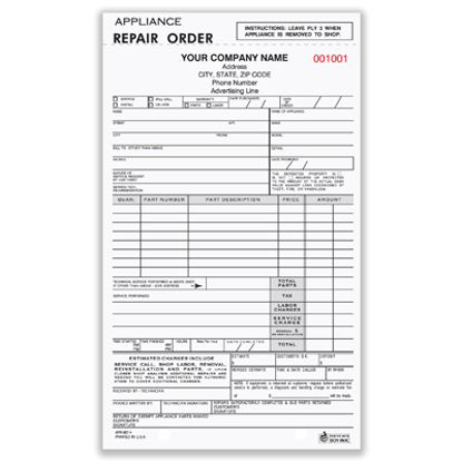 Service Repair Forms | Personalized Forms