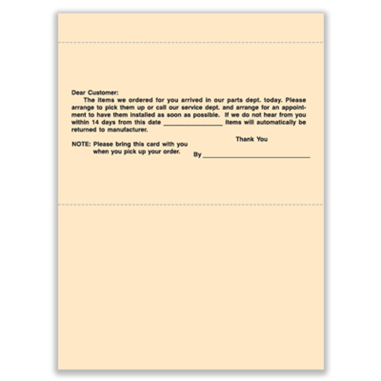 Special Parts Order Forms | Personalized Forms