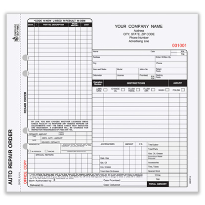 Auto Repair Estimate Form | Personalized Forms