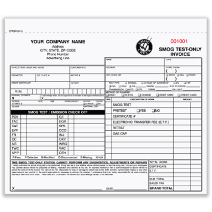 Smog Check Forms | Personalized Forms