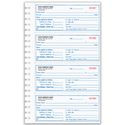 Medical Receipt Books | Personalized Forms