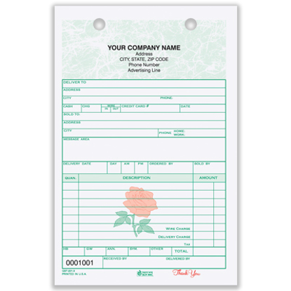 Florist Sales Form - 3 Part Carbonless (GSFCC-649-3)