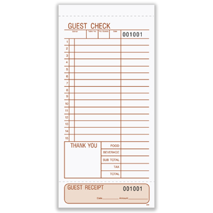 Personalized Guest Checks | Personalized Forms