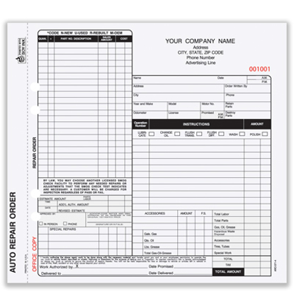 Auto Order Forms | Personalized Forms
