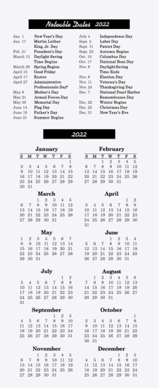 Card Calendars - 3 1/2" x 8 1/2" - with backer (491276)